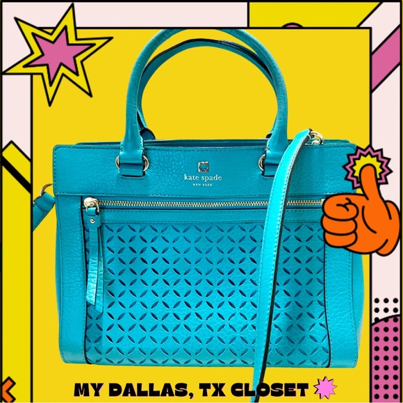 kate spade | Bags | Kate Spade Turquoise Perri Lane Romy Satchel | Poshmark